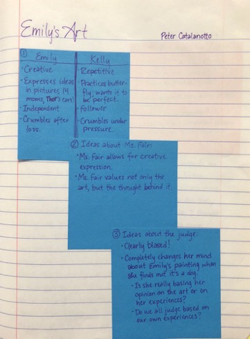 Stop & Jot: Emily's Art