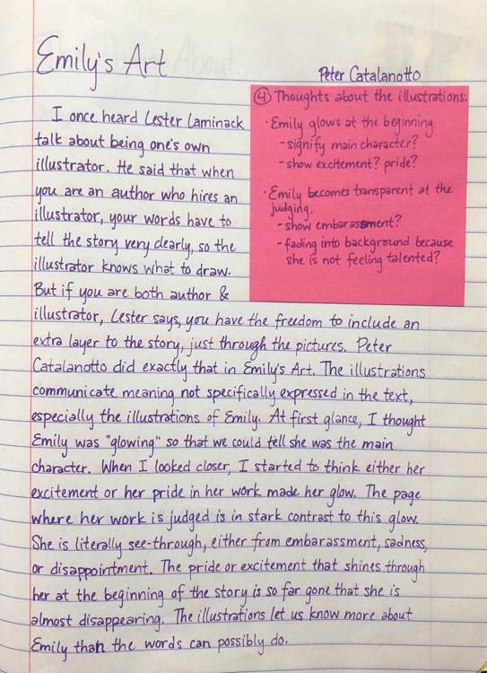 Writing Long: Emily's Art
